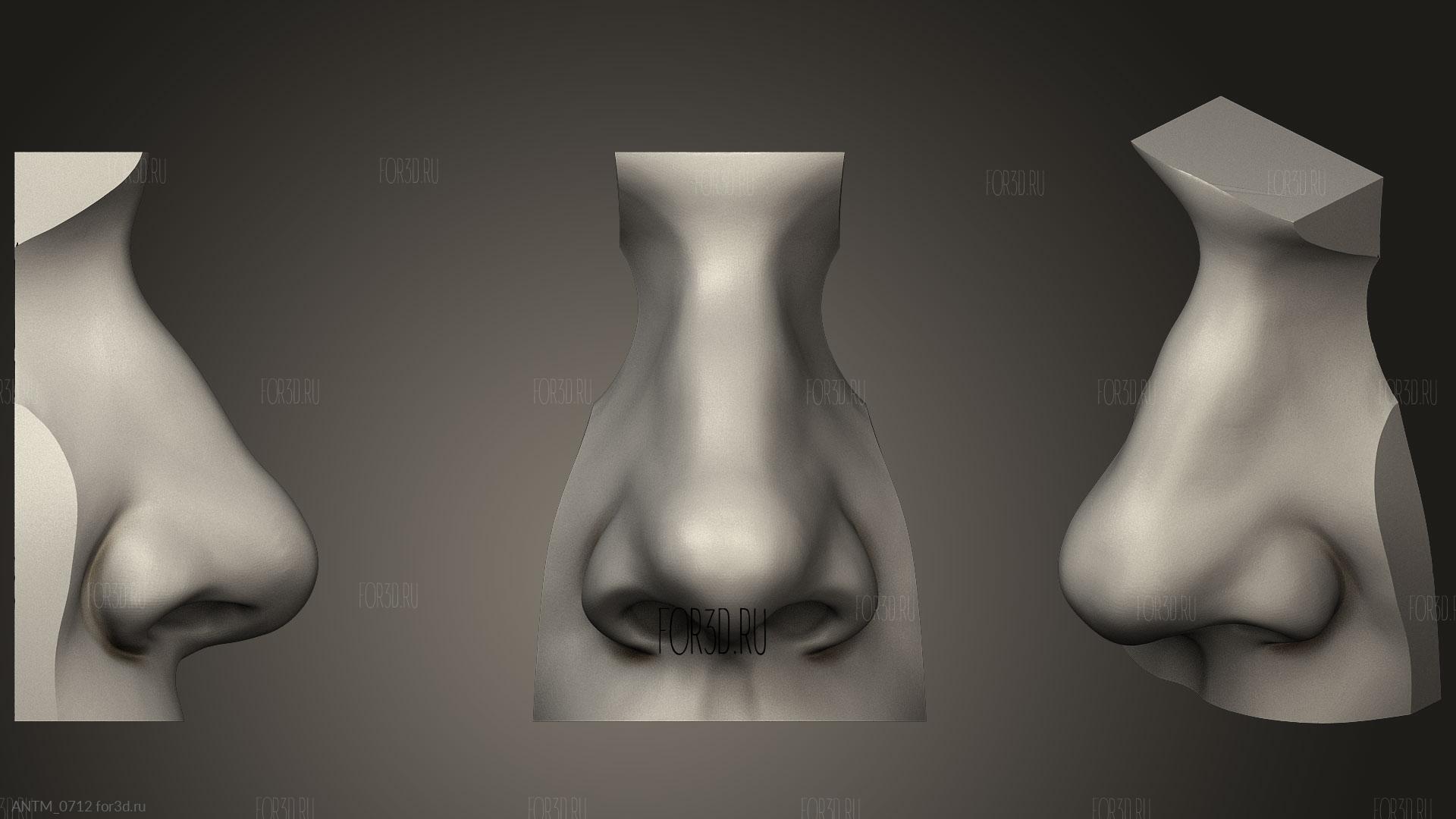 Human Mouth Eye and Nose Reference | 3d stl model for CNC